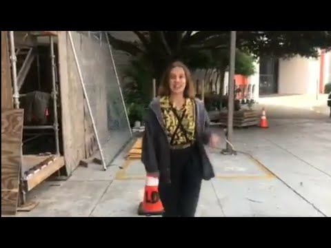 Millie Bobby Brown and Noah Schnapp dancing \