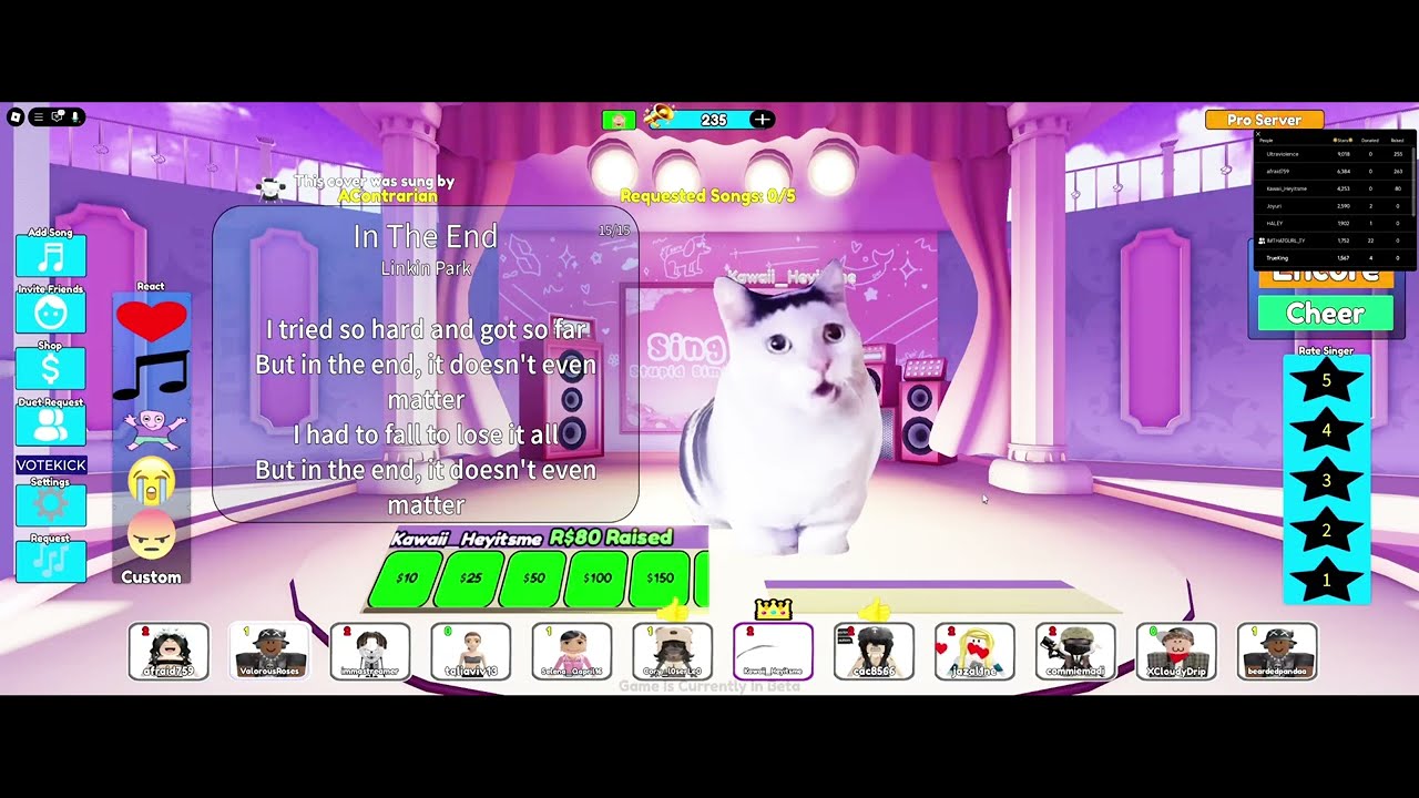 Singing in Roblox Karaoke (sing it) - YouTube