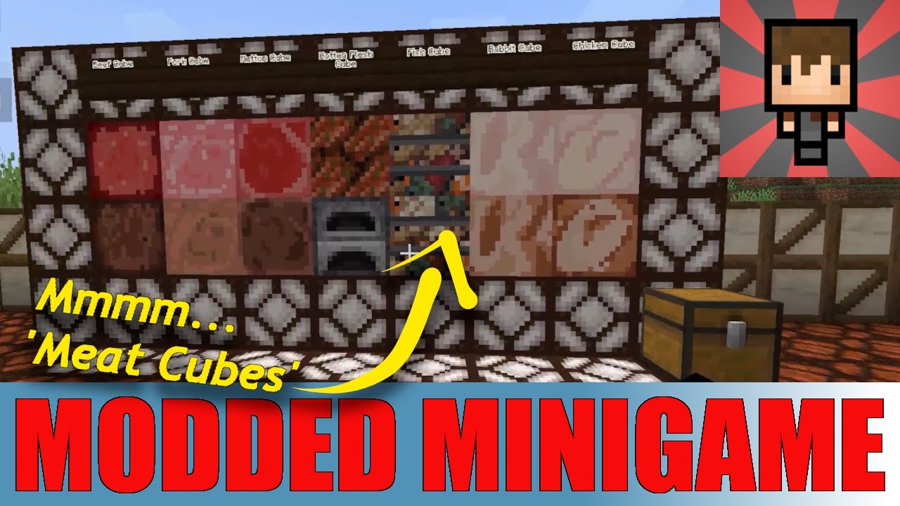 MODDED MINECRAFT MINIGAME - 'B-B-CUBE' - EP05 - Meat Cube Mod - YouTube