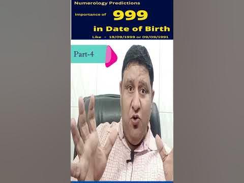 999 Number or Repeating number 9 in Date of Birth mobile number Numerology-:Part-4 - YouTube