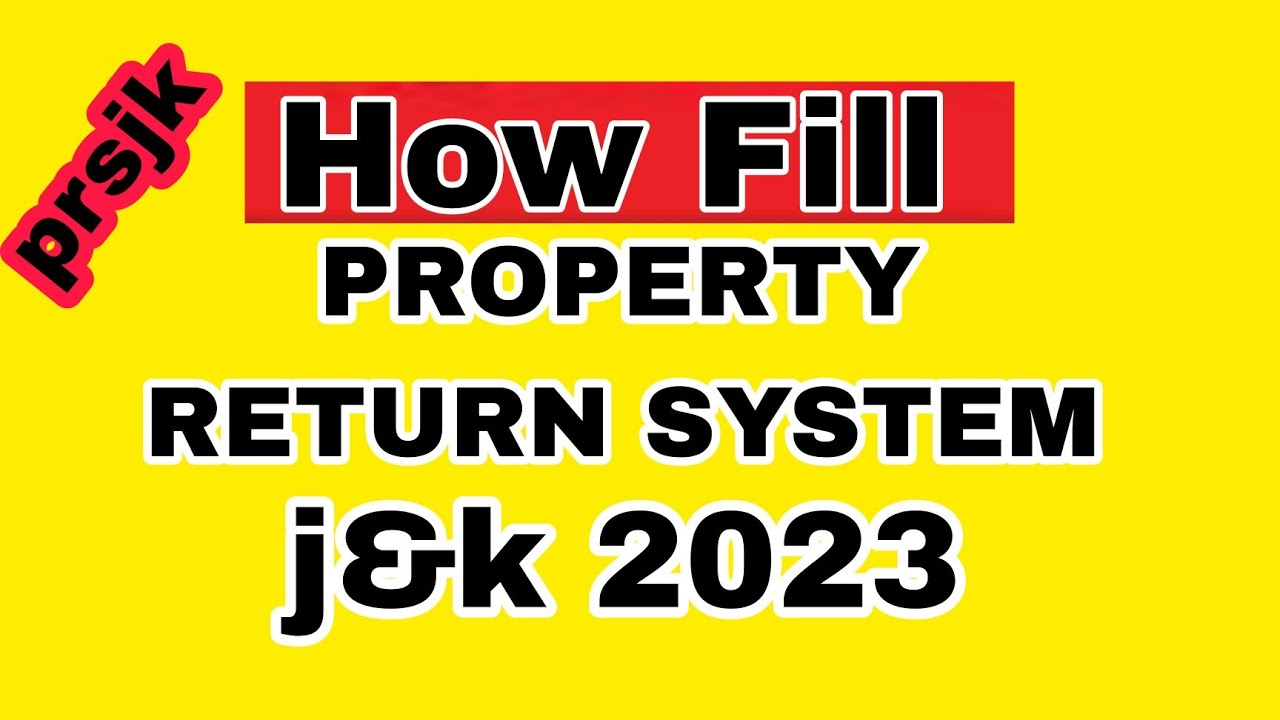 property return system jk fill easily import previous year data #prsjk ...