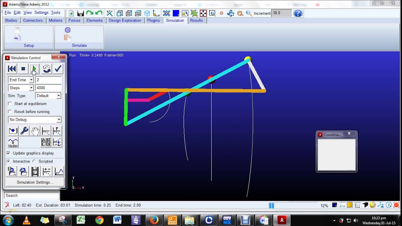 Hart's Straight Line Mechanism Simulation - YouTube