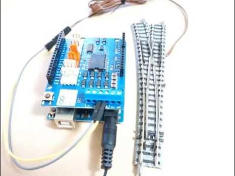Arduino controlled model train turnout - YouTube