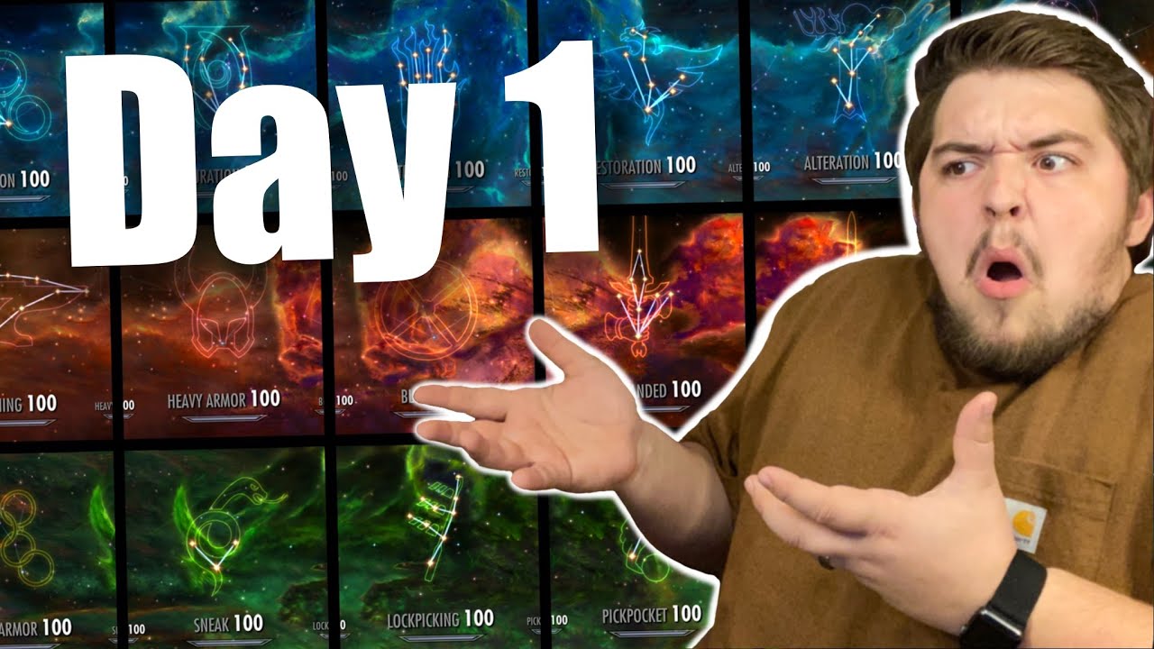 GETTING EVERY SKILL TO 100 In SKYRIM Anniversary Edition - YouTube