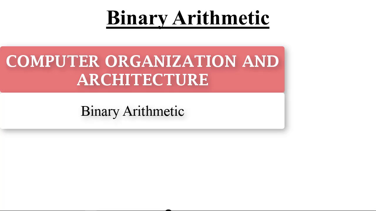 Binary Arithmetic (Hindi) - YouTube