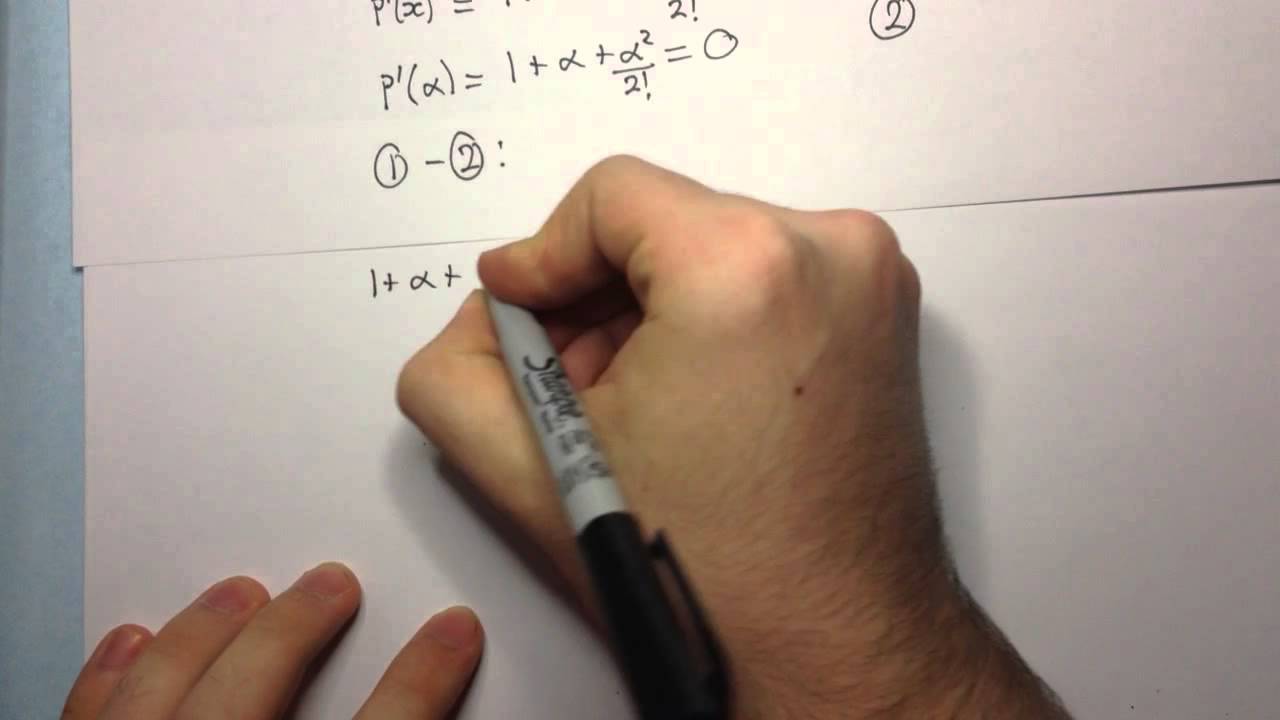 HSC 4U Maths: Polynomials - Multiple Root Theorem Example 2 - YouTube