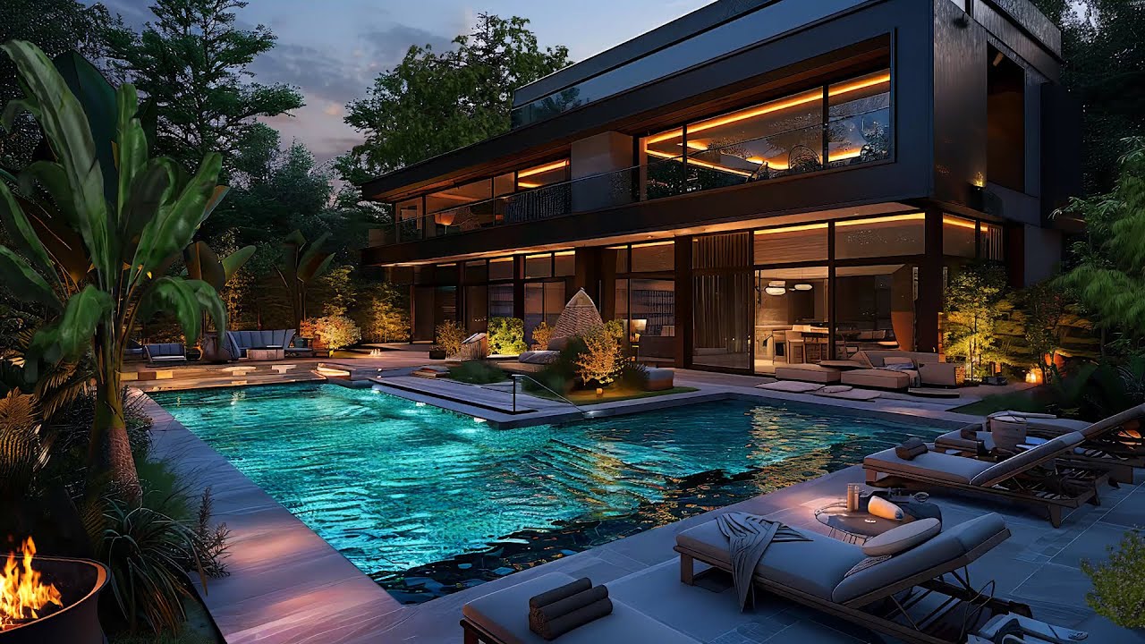 Relax In A Luxurious Private Pool In An Exclusive Mansion | Fall Asleep ...