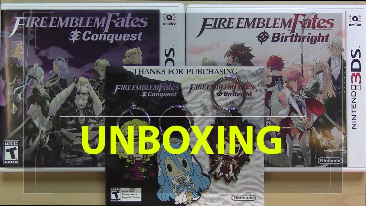 Fire Emblem Fates Birthright & Conquest Unboxing - YouTube