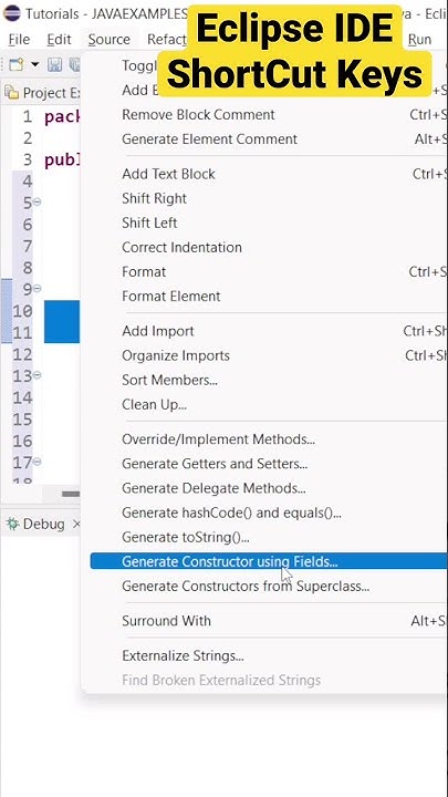 Eclipse IDE ShortCut Keys | Eclipse ShortCut Keys - YouTube