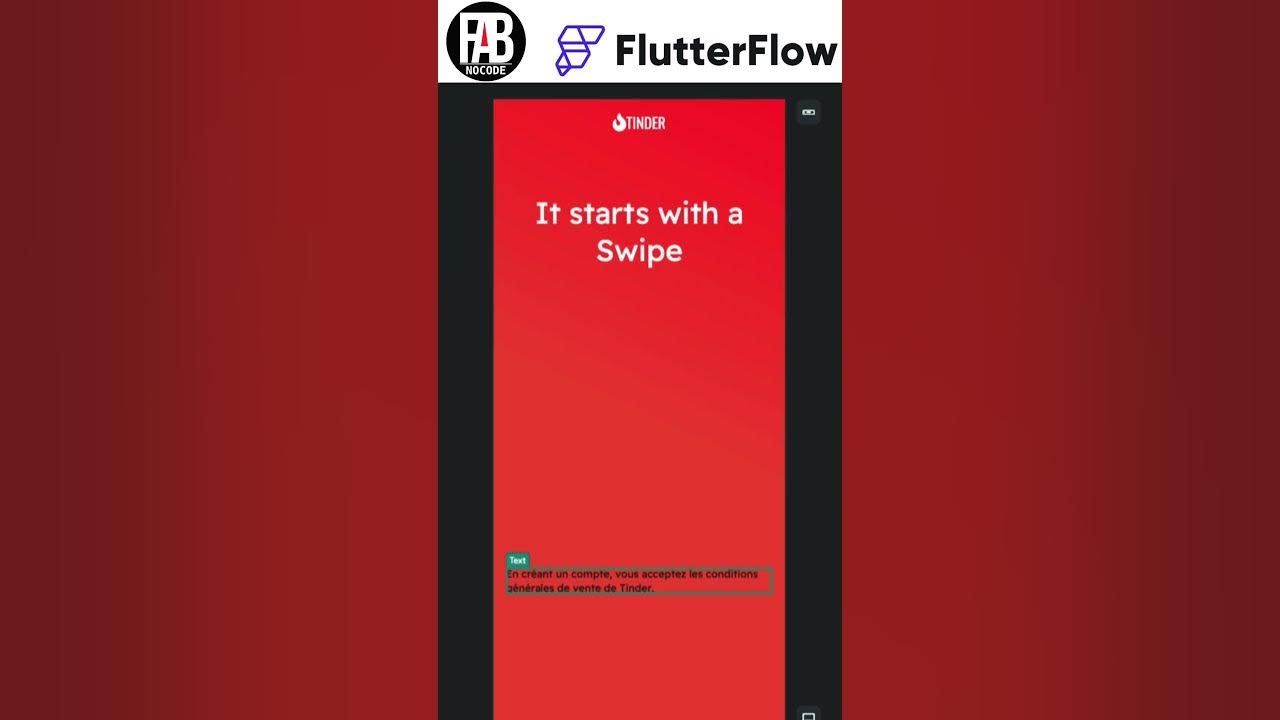 Flutterflow Ui Tutorial Tinder écran Accueil Flutterflow Tinder Ui Design Flutter Nocode