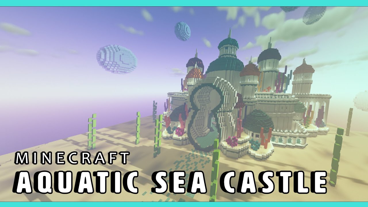 Aquatic Sea Castle 🌊 | Minecraft Speed Build - YouTube