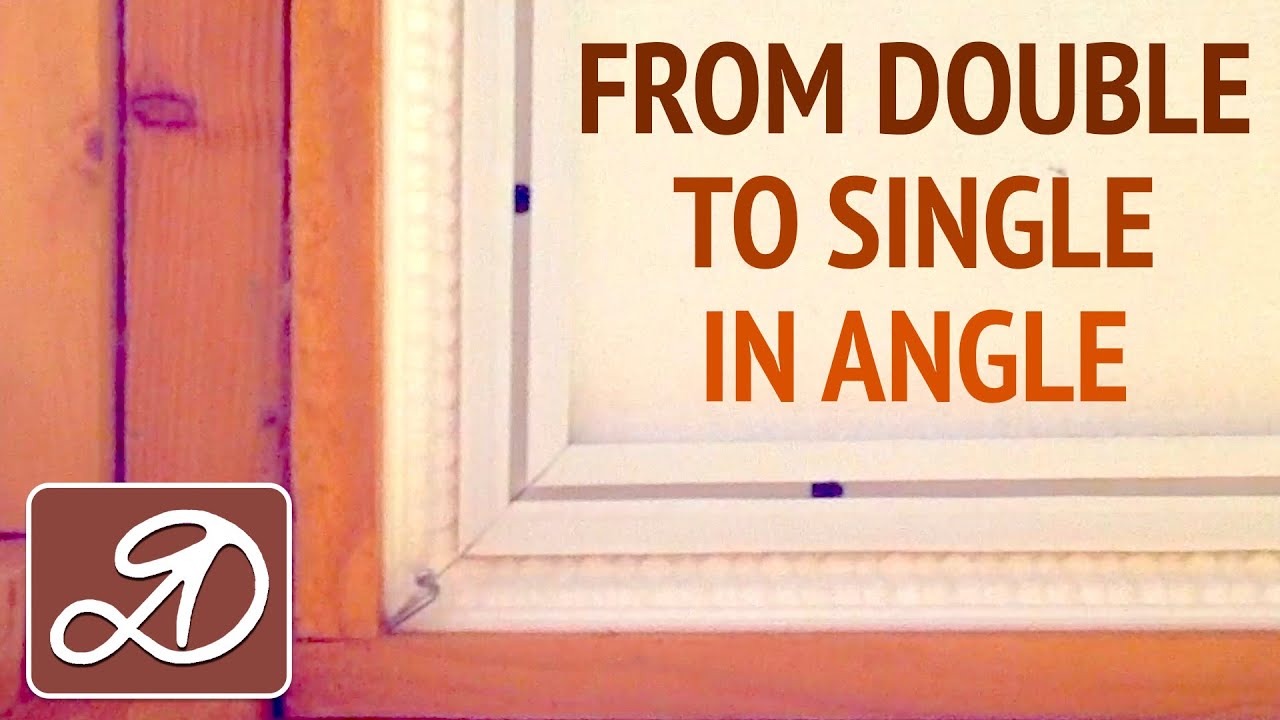 From single to double eaves. How to hang a ceiling cornice DIY - YouTube