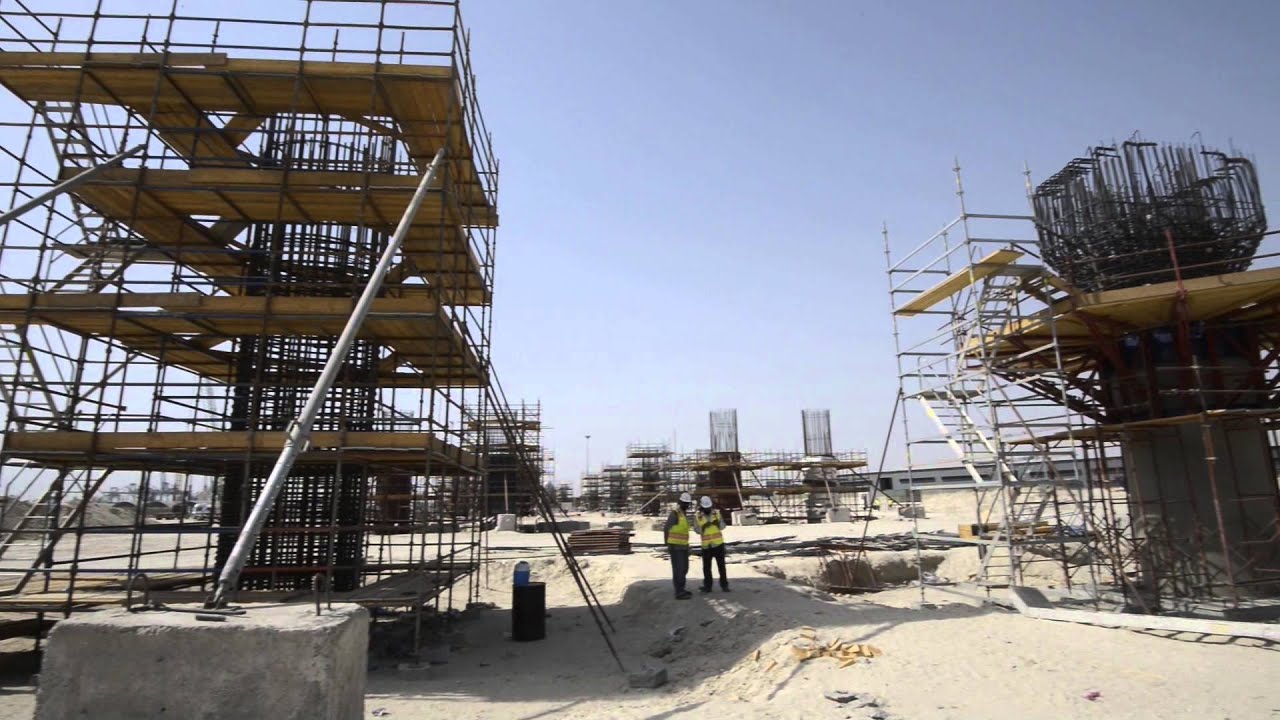 Pier stem Scaffolding & Steel work for P60E3 & E4 - YouTube