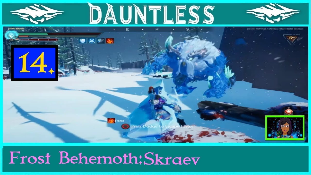 Let's Play Dauntless : Frost Behemoth Skraev : Part 14🐲 - YouTube