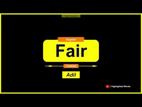 Fair Kelimesinin Türkçe Anlamı Nedir? (A2 Seviyesi)