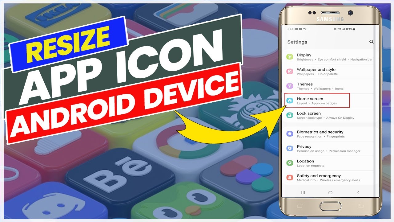 How to Change App Icon Size for your Android Device - YouTube