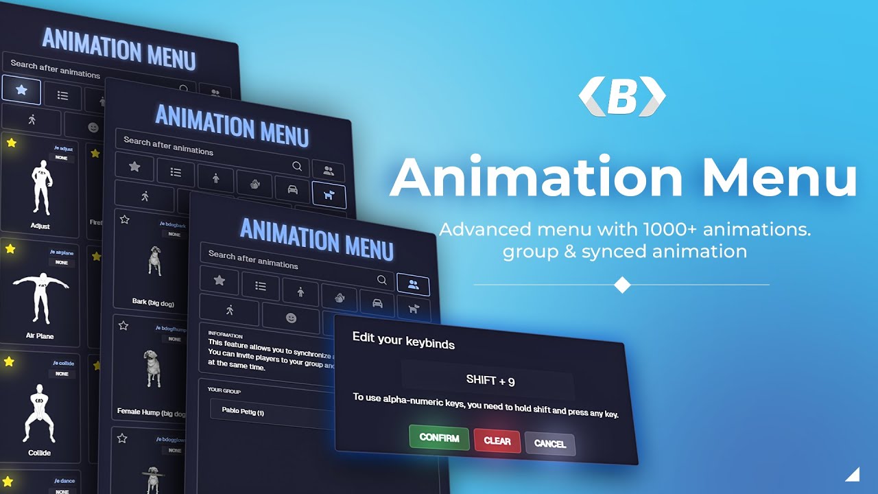 Bablo Animation Menu 2.0 | Most Advanced Fivem Animation Menu | +1000 ...