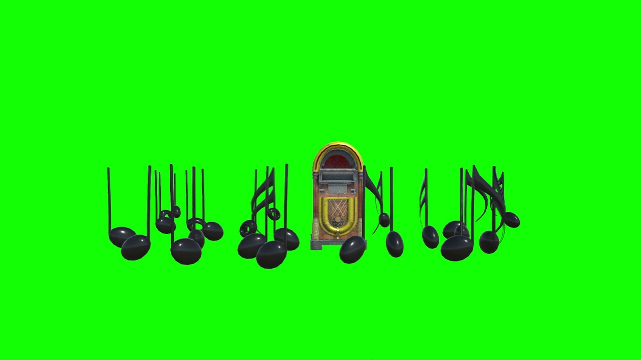 Animated Music Notes Pack Green Screen - YouTube