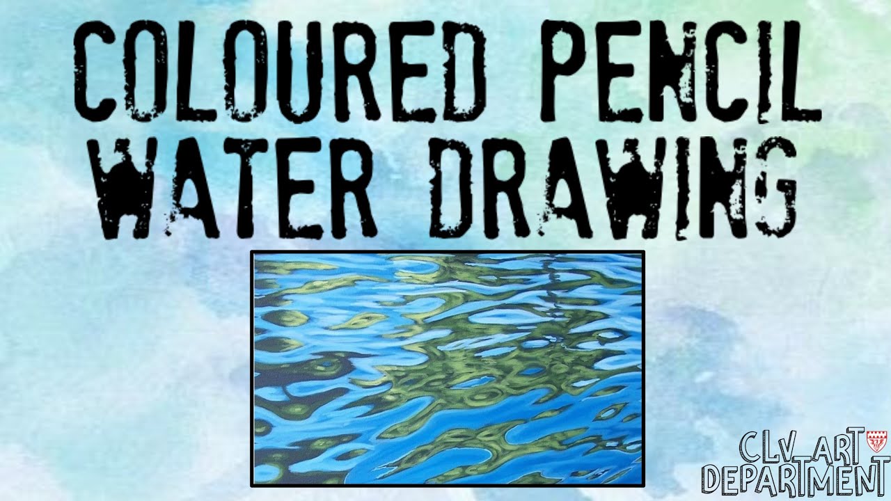 Coloured pencil water drawing - YouTube