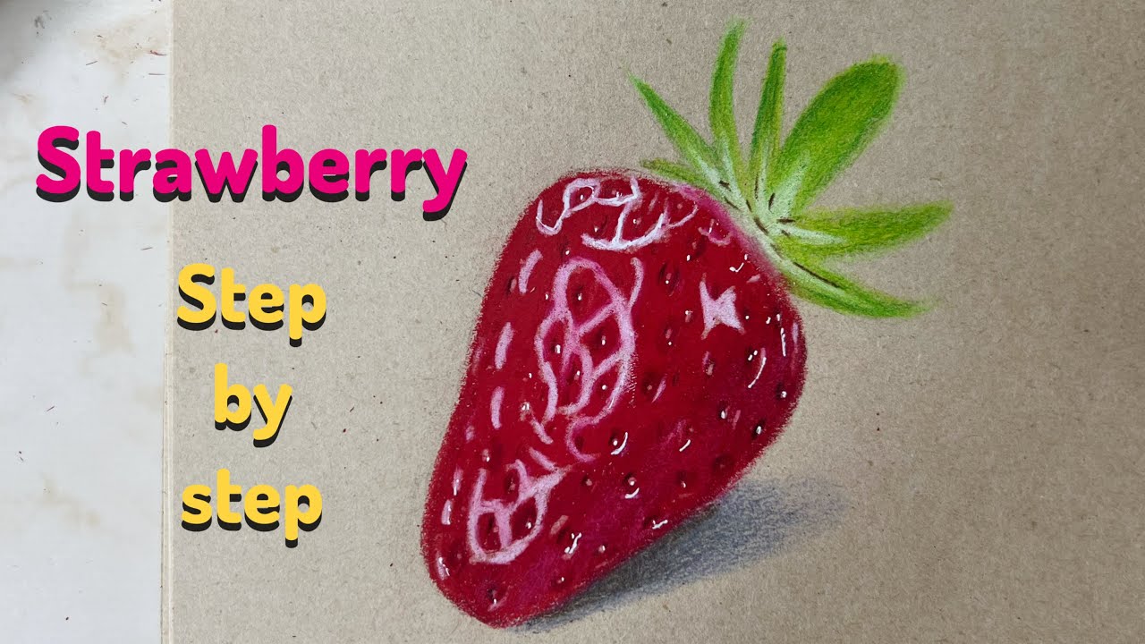 How to draw strawberry |colored pencil drawing - YouTube