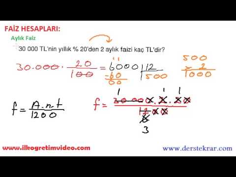 Faiz Hesapları ve Problemleri