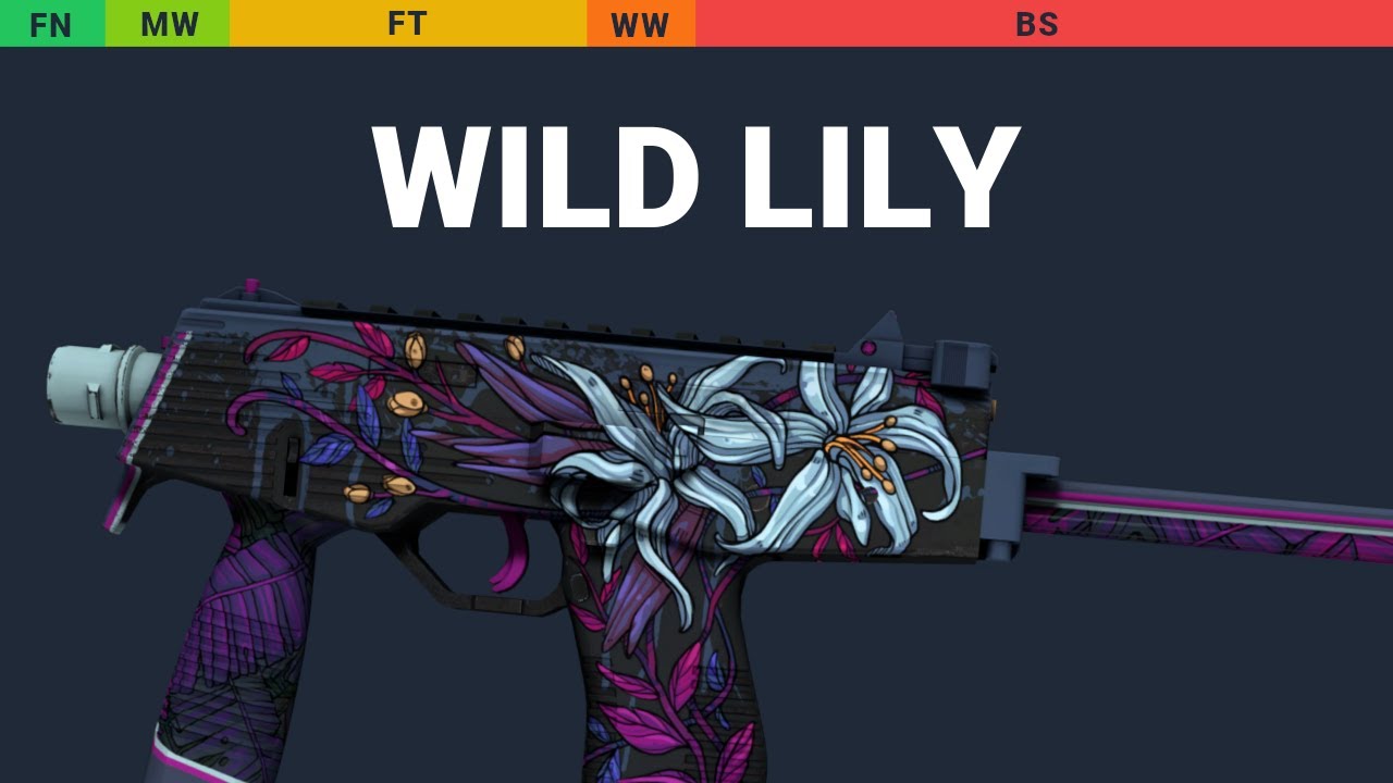 MP9 Wild Lily - Skin Float And Wear Preview - YouTube