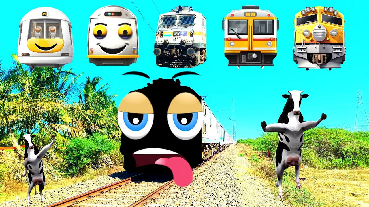 funny train new model face moments video || funny vehicle train ...