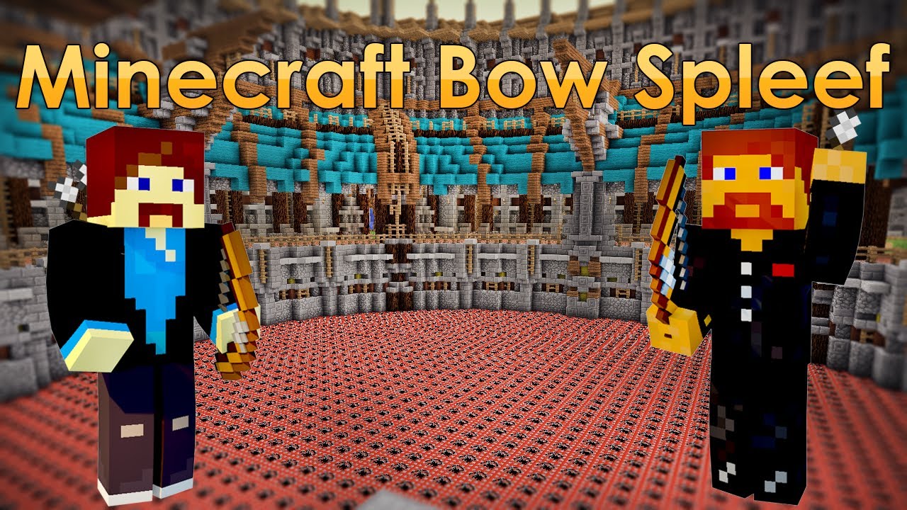 Minecraft Bow Spleef - Луки, стрелы, динамит! - YouTube