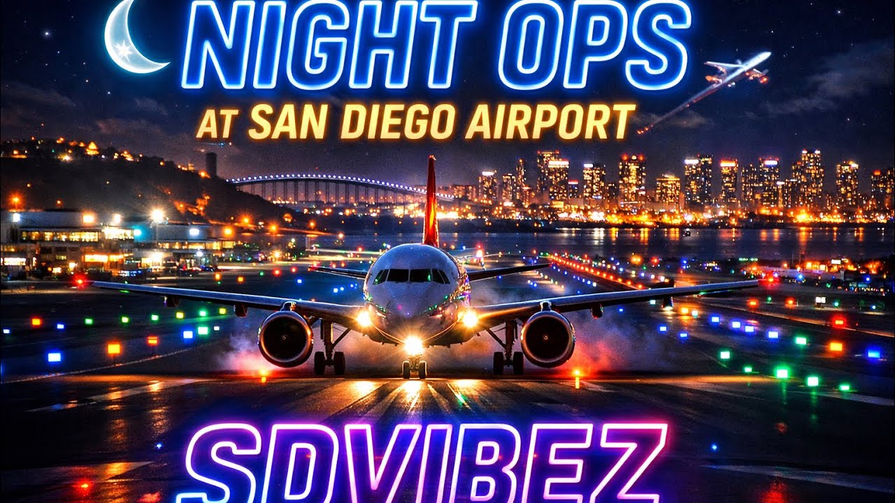 🌙 Night Ops at San Diego Airport ️ - YouTube