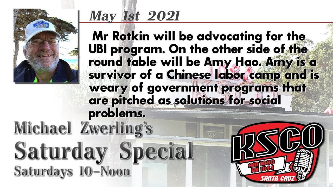 Mike Rotkin & Amy Hao Debate Universal Basic Income On Michael Zwerling ...