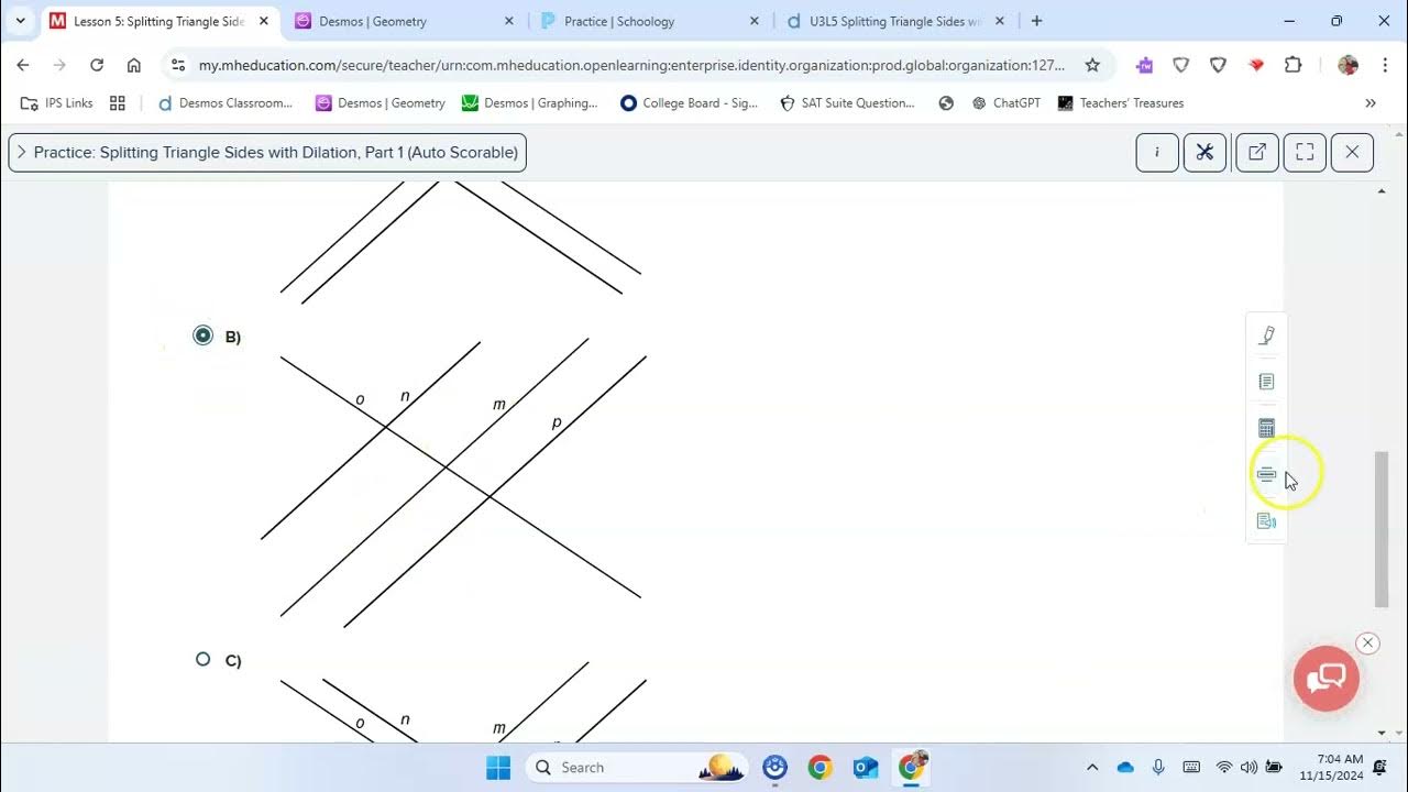 Lesson 3 5 Practice Splitting Triangle Sides with Dilation, Part 1 ...