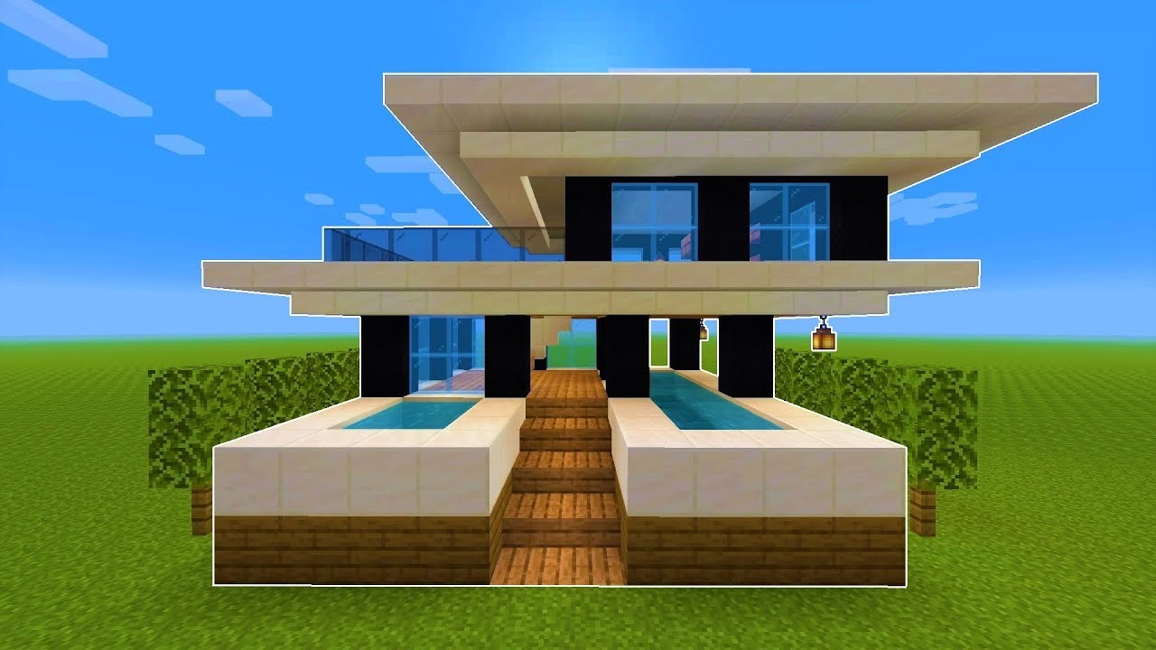 Minecraft: How To Build A Modern House In One Chunk! (EASY) - YouTube