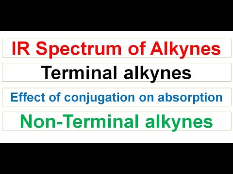 FTIR-16 || IR spectrum of alkynes || Terminal alkynes || Non-terminal ...