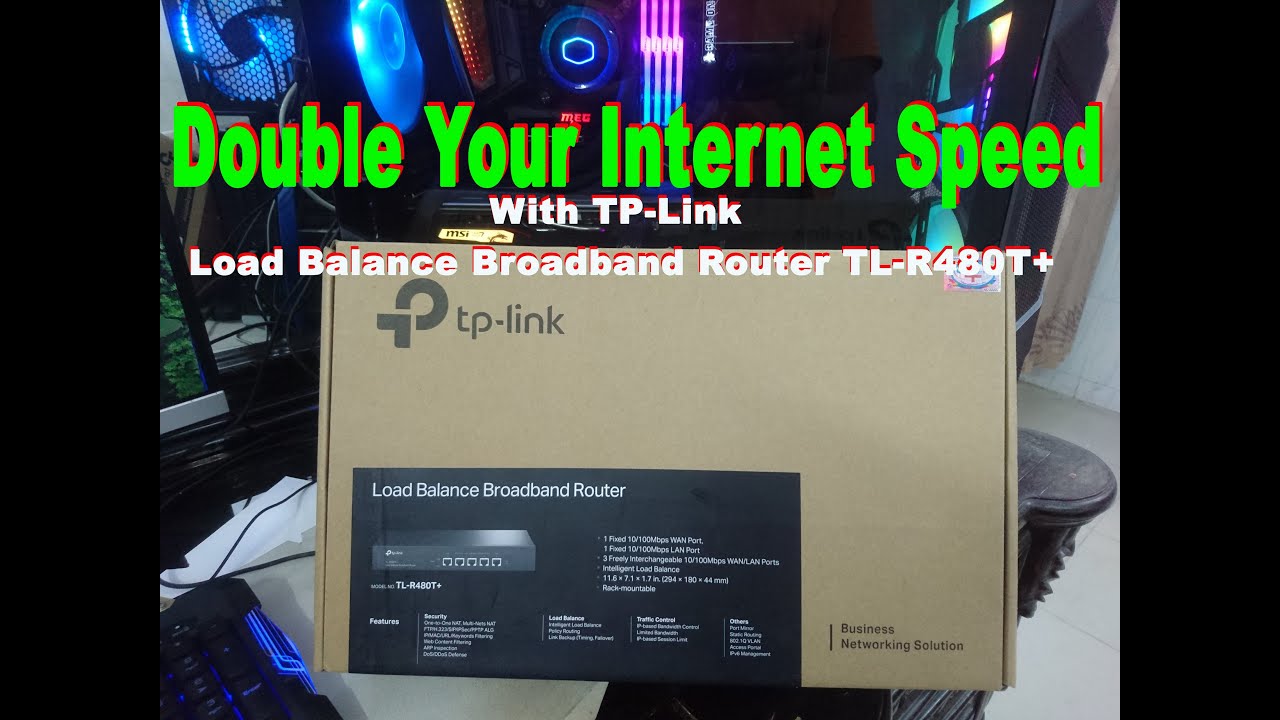 Double Internet Speed - TP-Link Load Balance Broadband Router TL R480T ...