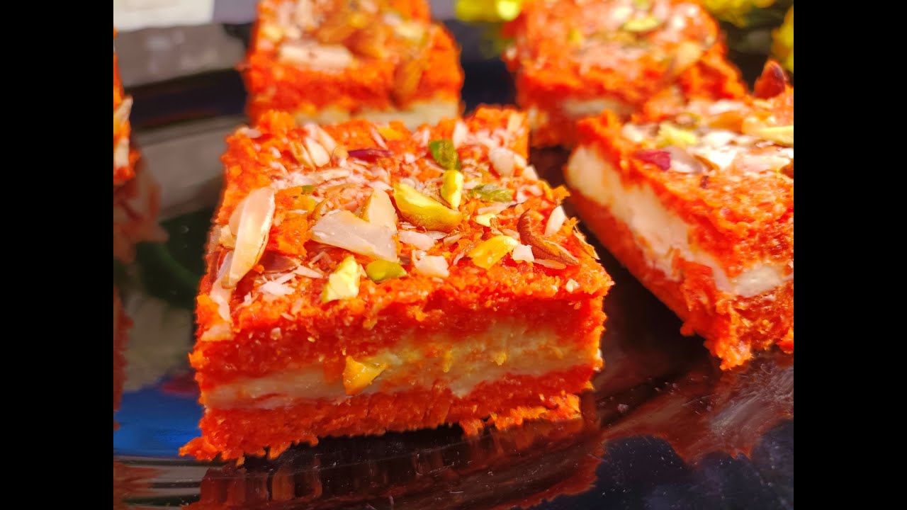 Gajar Barfi Recipe | Simple and Delicious Gajar Barfi | Carrot Barfi BY ...