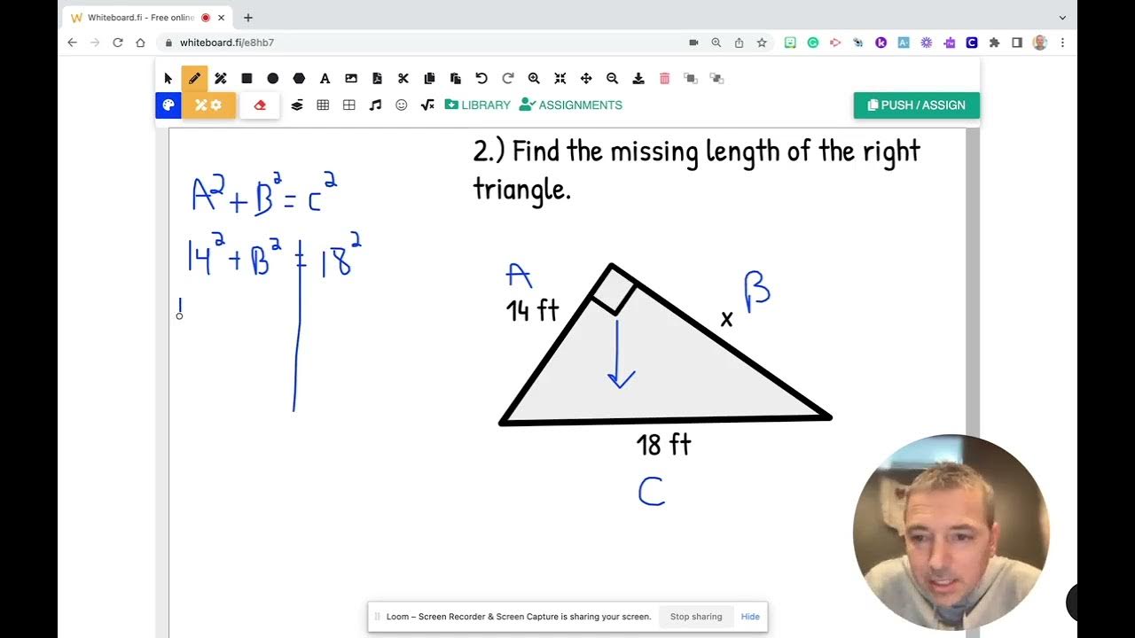 Intro to Pythagorean Theorem (2) - YouTube