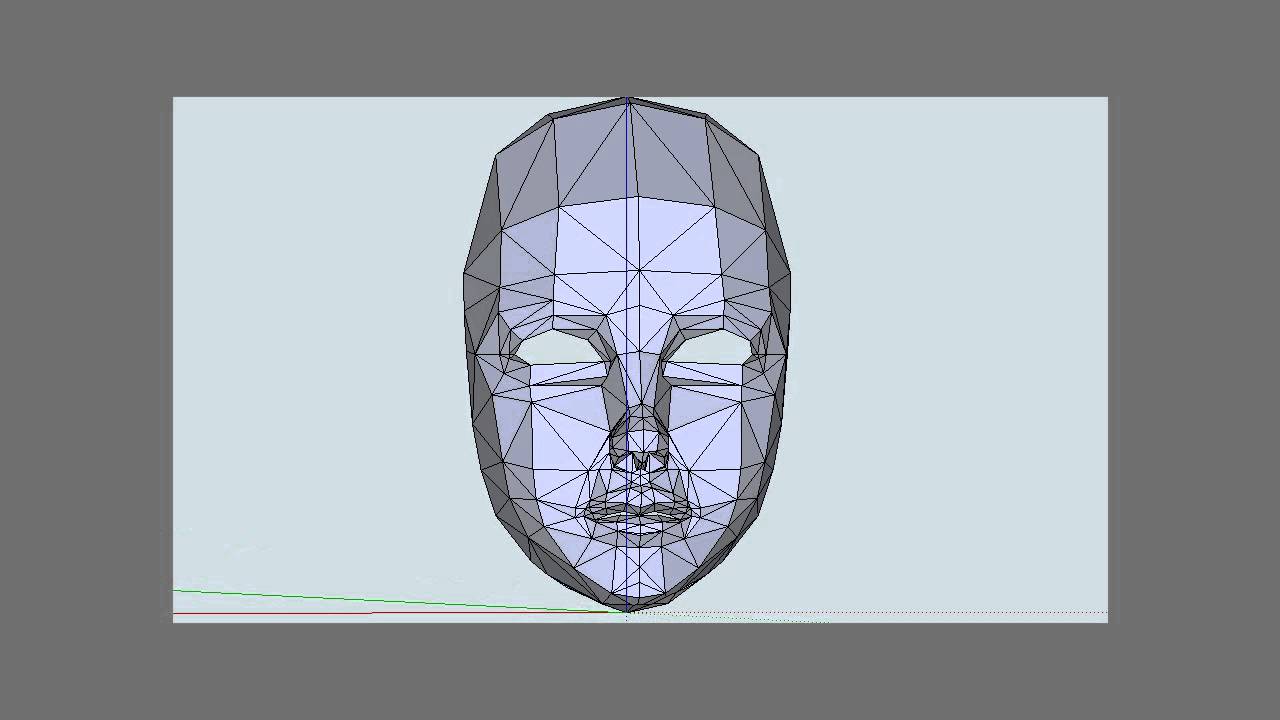 SKETCHUP | MASK - 3D MODEL - YouTube