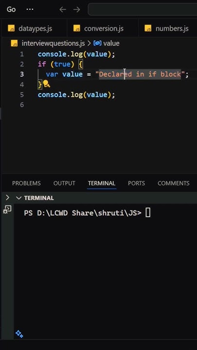 Hoisting Concept Question Explanation | JavaScript Important Question # ...