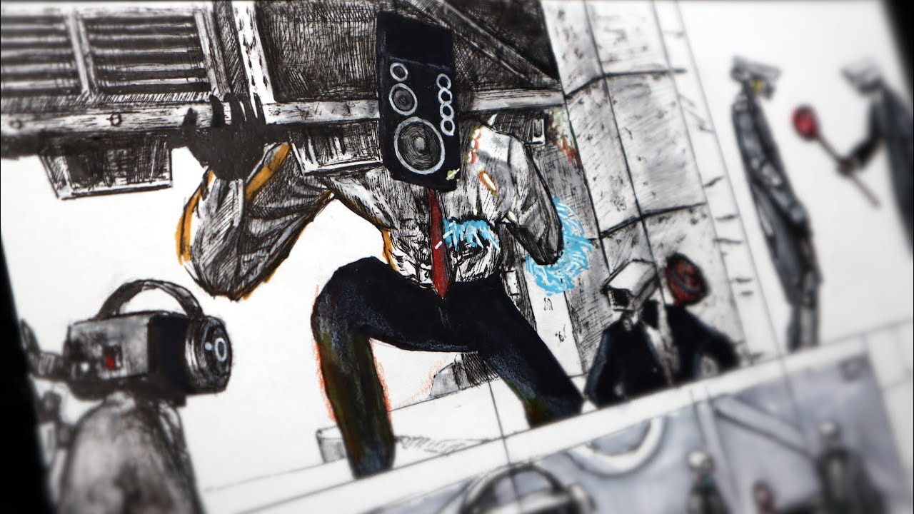 Drawing Skibidi Toilet episode 67 part 4 / Speakermans and Cameramans ...