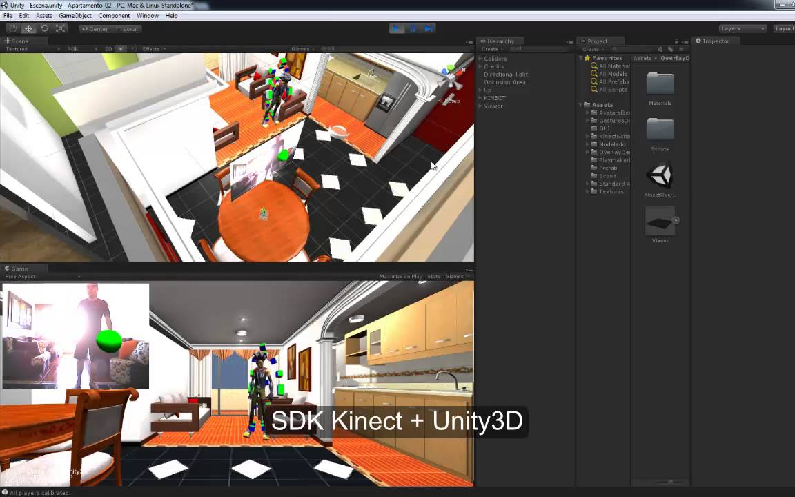 SDK Kinect 1.8 + Unity3D - YouTube