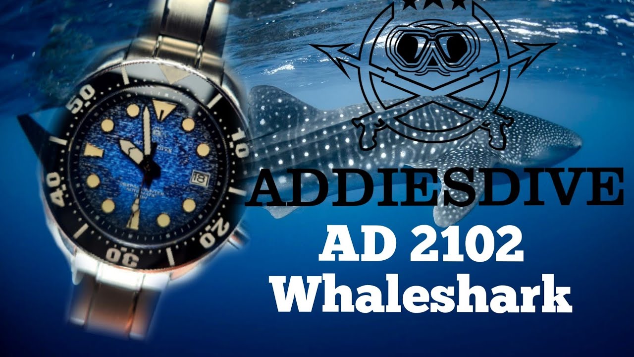Addiesdive AD 2102 Deepsea hunter. "Whaleshark" dive into that dial ...