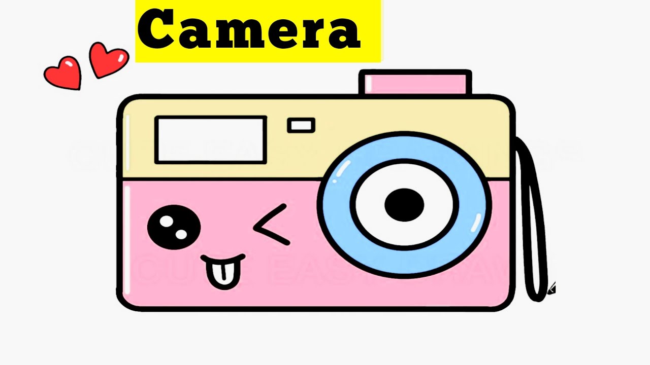 How to draw a cute camera for kids | Arts Guru Studio - YouTube