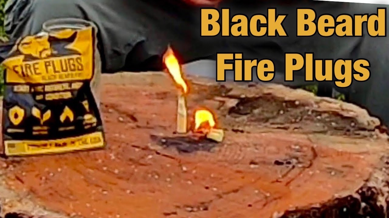 Black Beard Fire Plugs - Burn Time and Water Test - YouTube