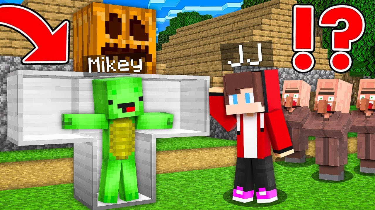 Mikey Hide Inside IRON GOLEM Form To Prank JJ - in Minecraft (Maizen) - YouTube