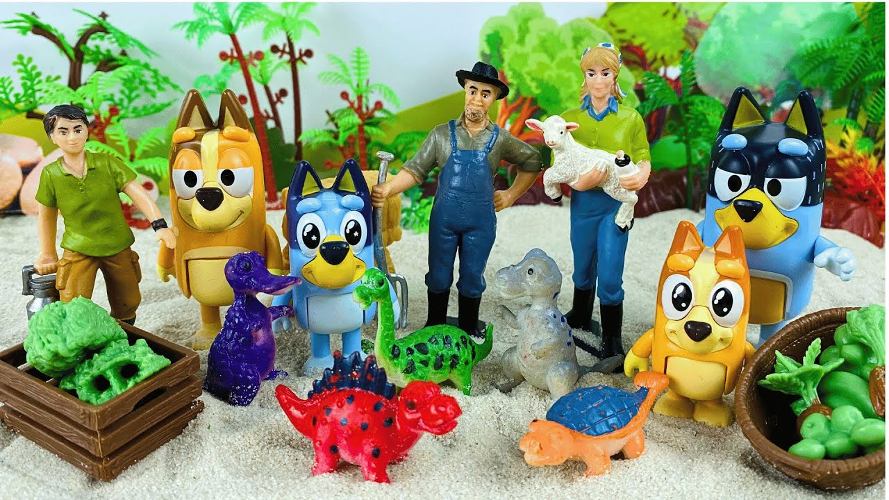 A day at work on the Bluey family farm | Toys for kids | Lessons about ...