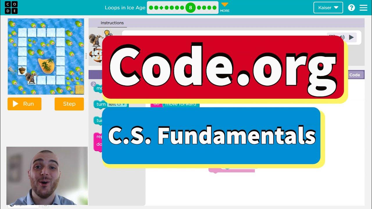 Code.org Course D Lesson 9 Loops in Ice Age | All Answers Explained | C.S. Fundamentals - YouTube