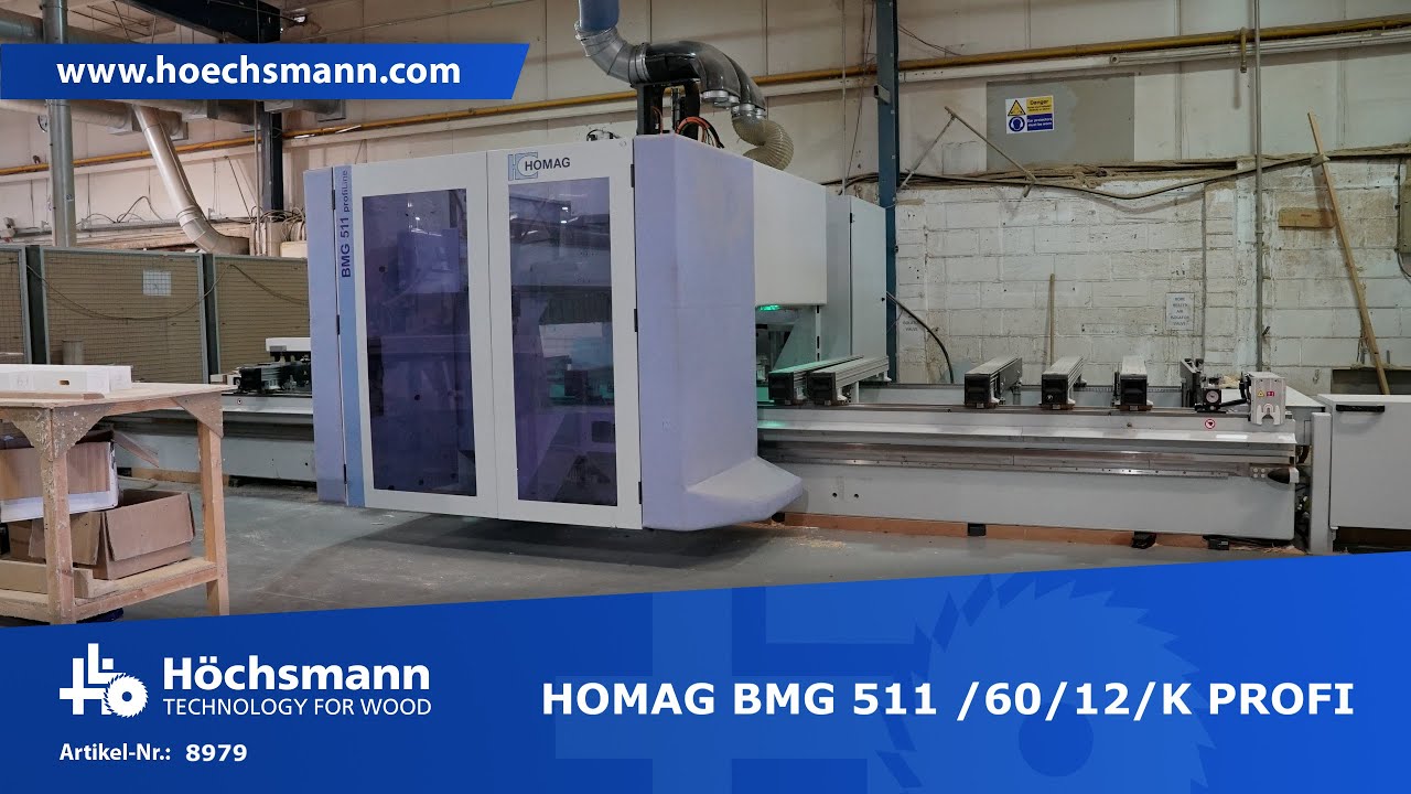 HOMAG BMG 511 /60/12/K PROFI (Höchsmann Klipphausen) - YouTube