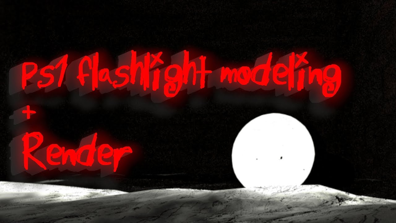 Ps1 low poly flashlight modeling + Render - YouTube
