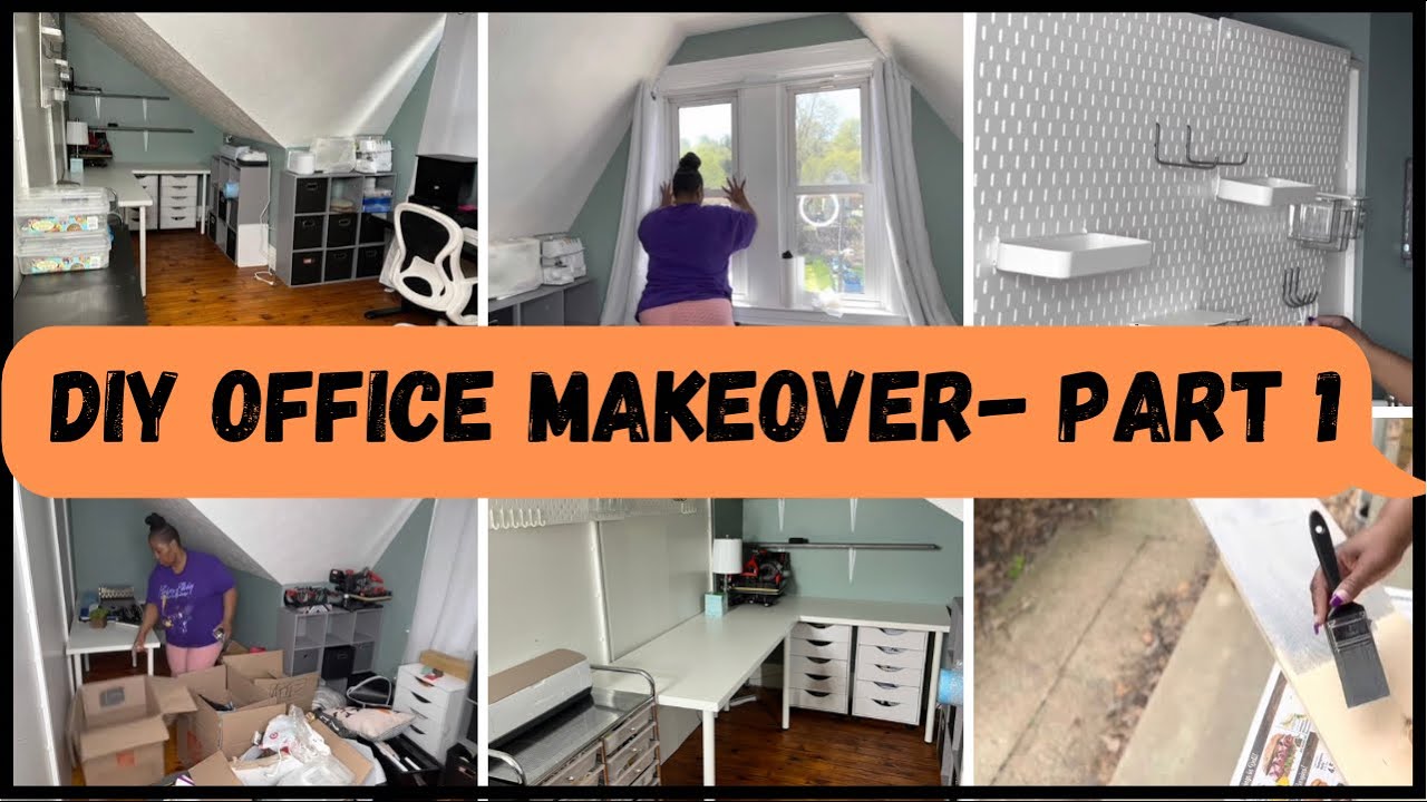 DIY OFFICE MAKEOVER / SMALL OFFICE SPACE TRANSFORMATION / EPIC OFFICE ...