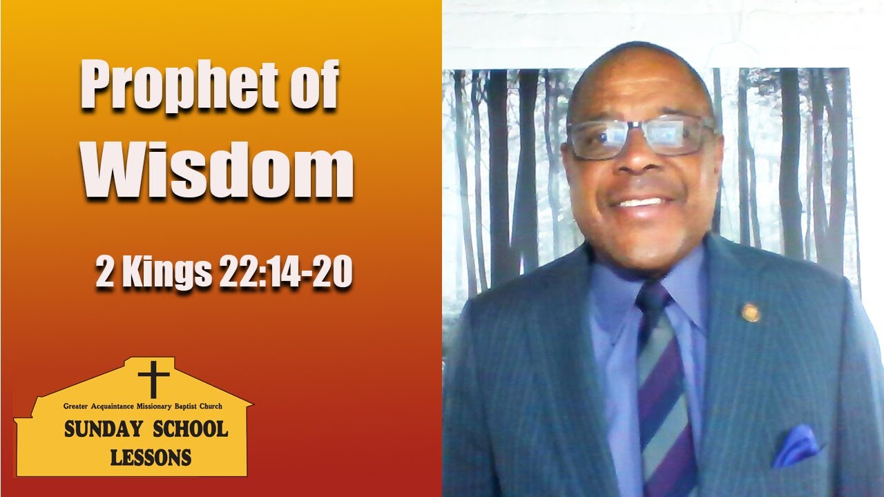 International Standard Sunday School Lesson. Prophet Of Wisdom. March ...